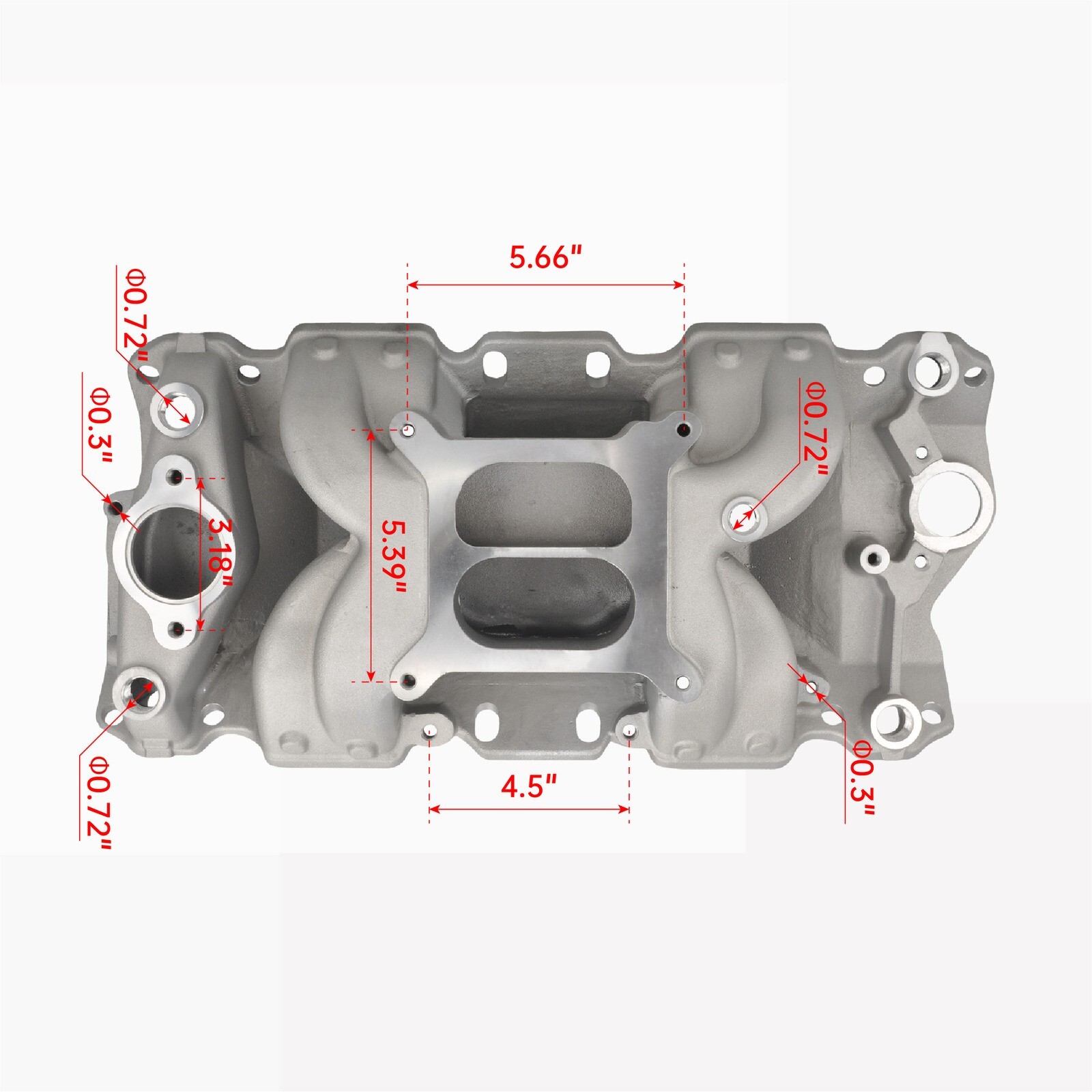 Aluminum Air Gap Intake Manifold for SBC Small Block Chevy 350 400 1955 ...