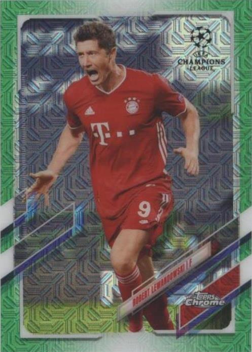 2020-21 Topps UCL Japan Edition - Robert Lewandowski #50 Chrome Green ...