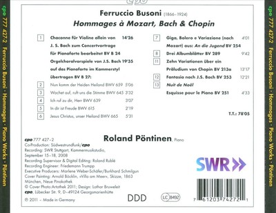 ROLAND PONTINEN FERRUCIO BUSONI: PIANO WORKS NEW CD 761203742721| eBay