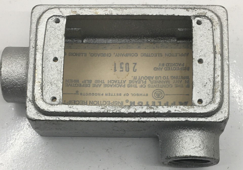 FSL-1-75 APPLETON 3/4-INCH GRAY IRON TYPE FSL SHALLOW 1-GANG CAST ...