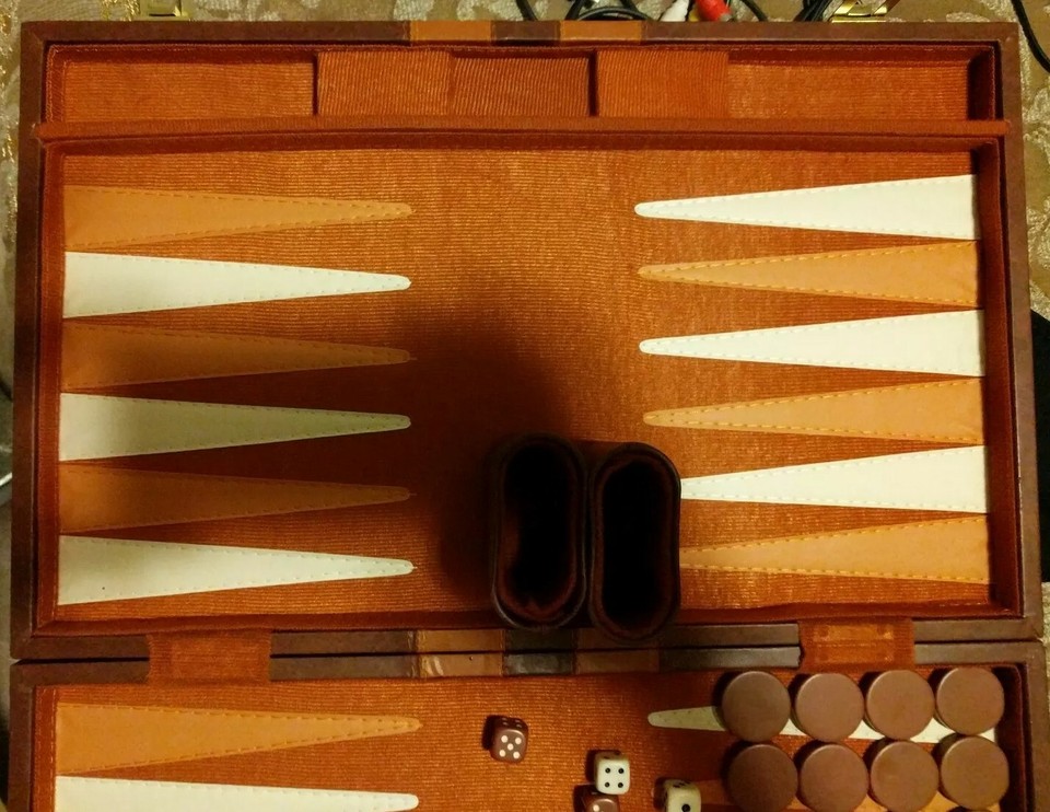 Duko Backgammon Game Set 17 INCH Suitcase In Wood Inlaid Board Wooden ...