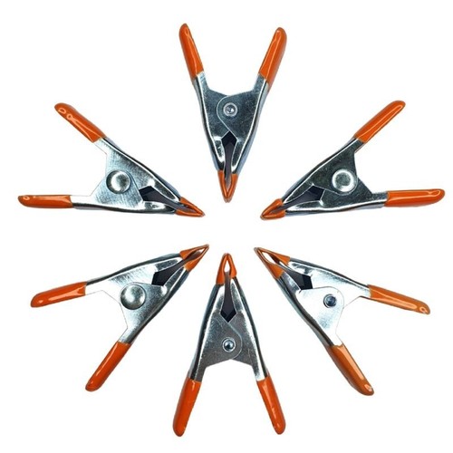 6 x 2"/50 mm METAL SPRING CLAMPS Clip Grip Hold Rubber Ends DIY craft ...