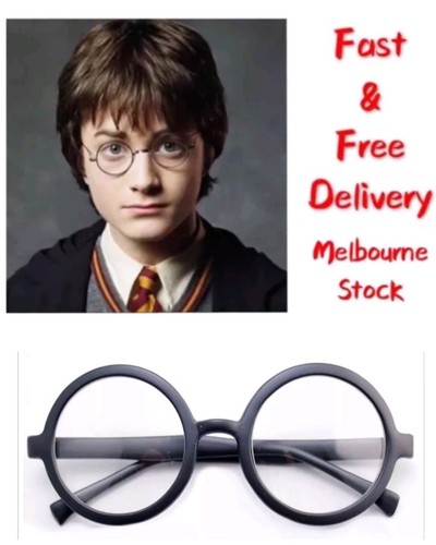 Harry Potter Black Round Frame Glasses Spectacles Hogwarts Wizard ...