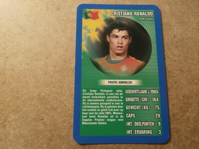 CRISTIANO RONALDO, 2006 TRADING FOOTBALL ROOKIE CARD, COLLECTOR (JT29 ...