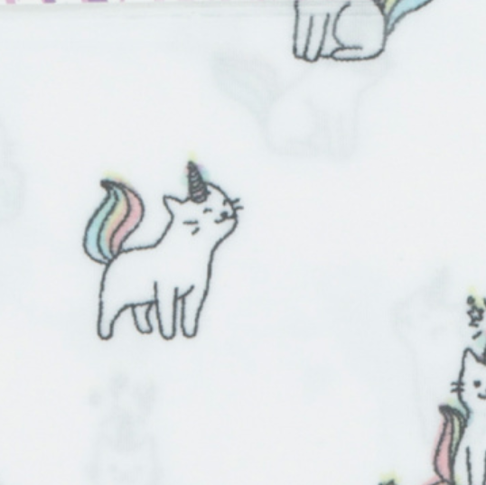 NEW FULL DOUBLE SIZE SHEET SET KITTY CAT PRINT WHITE /GRAY CAT UNICORN ...