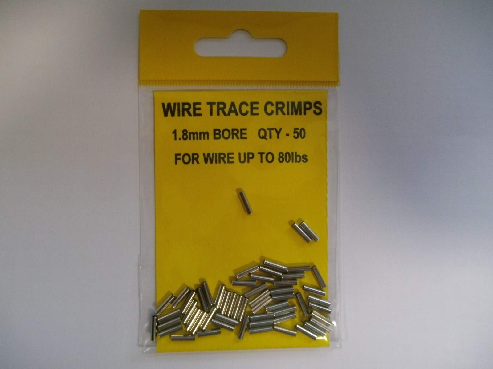 STAINLESS STEEL WIRE TRACE CRIMPS PACK OF 50 - 50/80/100/150/200lb SEA ...