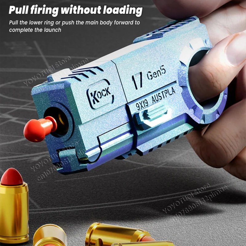 HOT Alloy Fingertip Pistol Fidget Toy for Stress Relief EDC Launcher ...