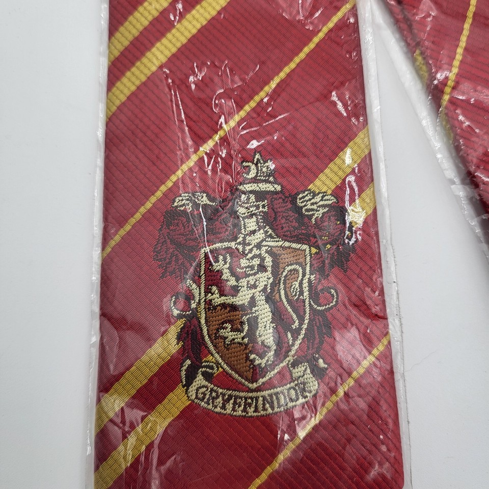 Harry Potter Gryffindor House Crest Red Gold Stripe Neck Tie Halloween ...