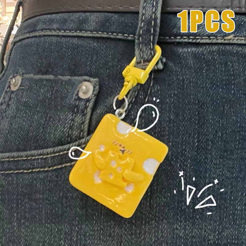 Cute Cheese Book Pendant Funny Keychain Kawaii Cartoon Gifts Bag ...