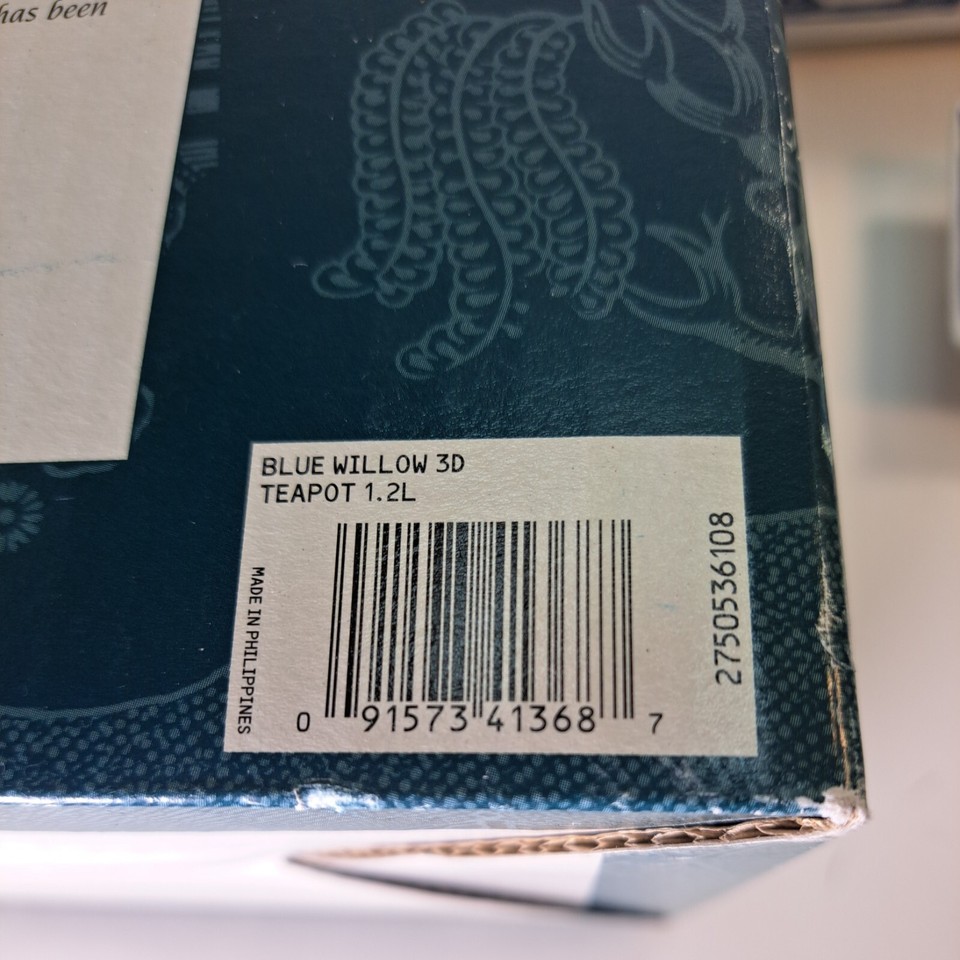 Willow Blue Johnson Bros Christopher Johnson Series 1 Pagoda Teapot New ...