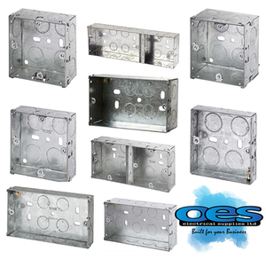 Flush Single Double Dual Metal Switch Socket Back Box 25mm 35mm 47mm ...