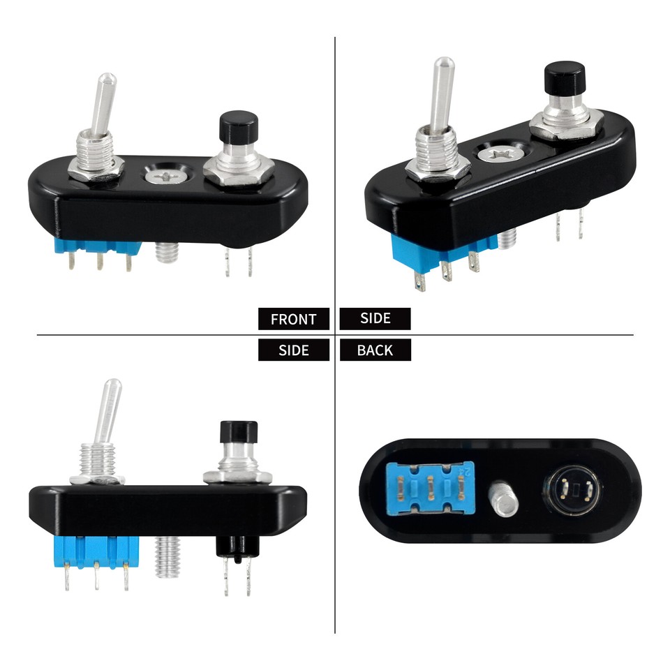 Mini Control Toggle Push Black Switch ON/OFF Button For Universal 1 ...