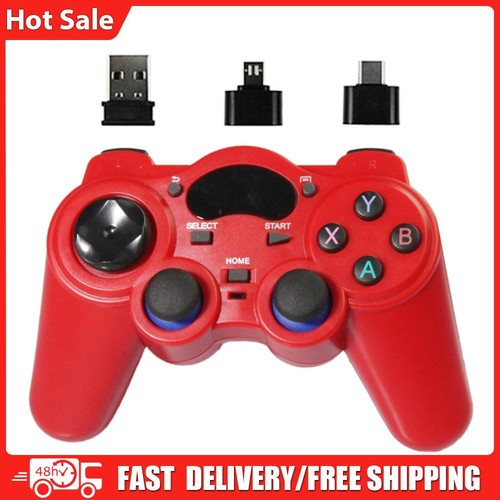2.4G Wireless Gaming Controller USB Receiver Joystick (No stand Red) | eBay