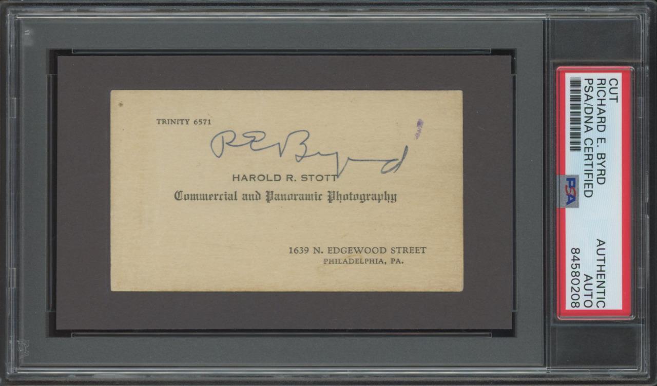 RICHARD E. BYRD (1888-1957) autograph cut - PSA/DNA certified autograph ...