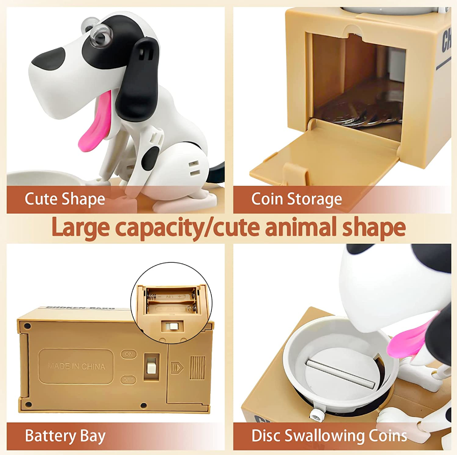 Cute Coin Eating Dog. Coin Bank Money Saving Box Piggy Bank BRAND NEW ...