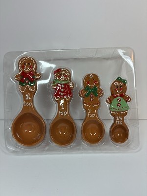 SLEIGH BELL BISTRO Gingerbread People Measuring Spoons Set of 4 ...
