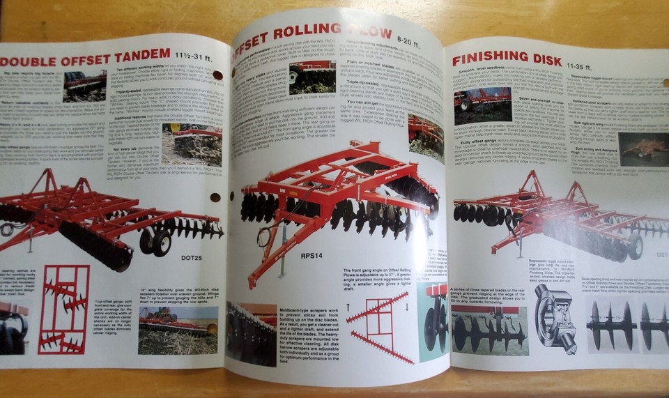 Wil-Rich Disk Harrow DOT25 RPS14 Sales Brochure Pamphlet Specs Lear ...