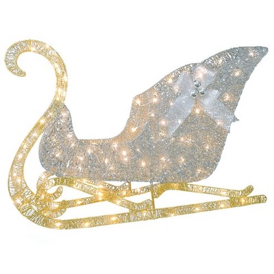 48 in. Santas Sleigh with Cool White LED Lights, Plug-In | eBay