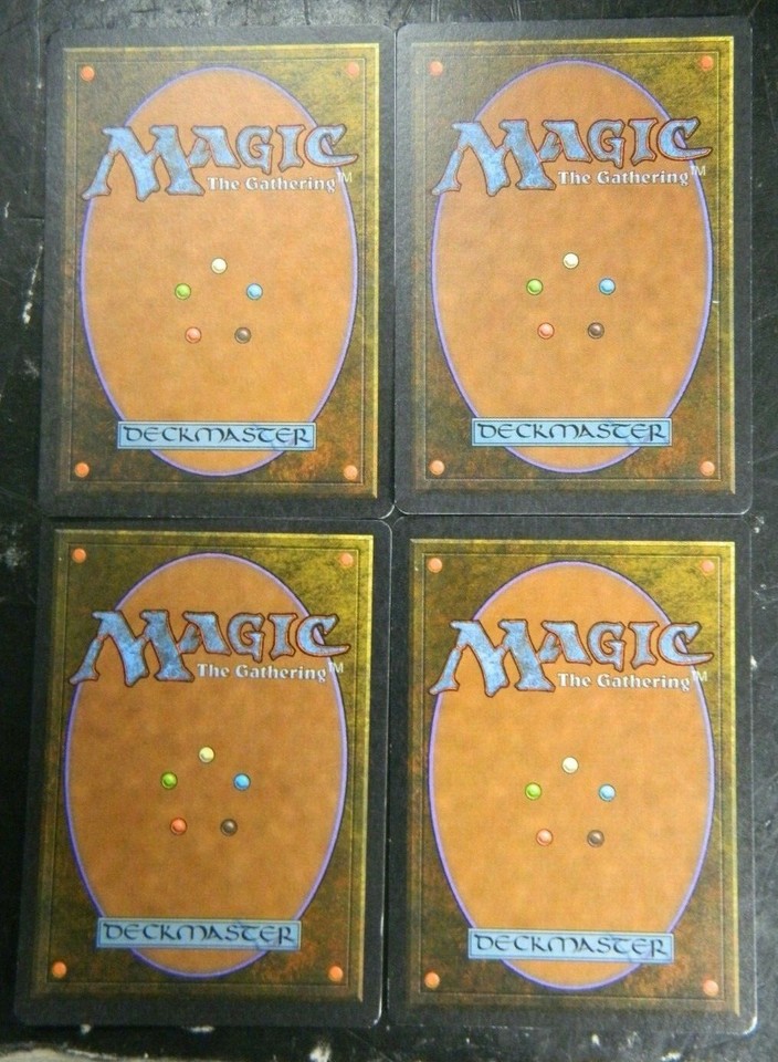 Vintage MTG Unlimited Merfolk Of The Pearl Trident x4 Blue Common Cards ...