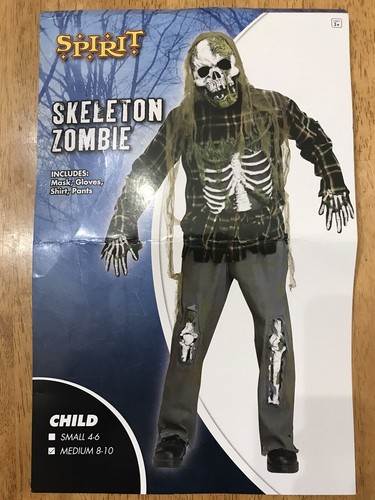 Spirit Halloween Skeleton Zombie Children’s Medium - Gem