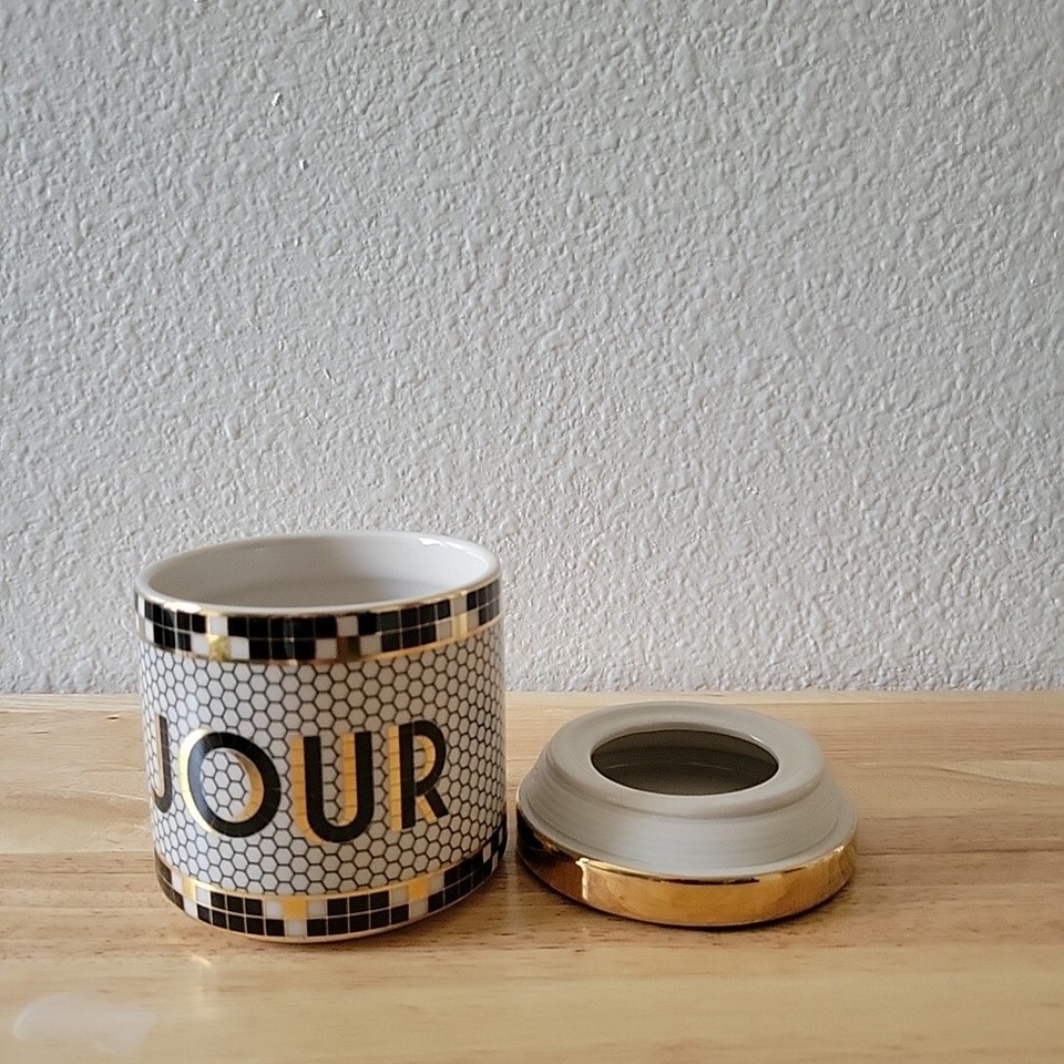 Antrophologie Bistro Tile Scoop Du Jour Ceramic Canister | eBay