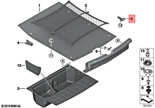Genuine BMW Detent For Insert Plate Lugg.Comp. F30 F32 F35 F80 ...
