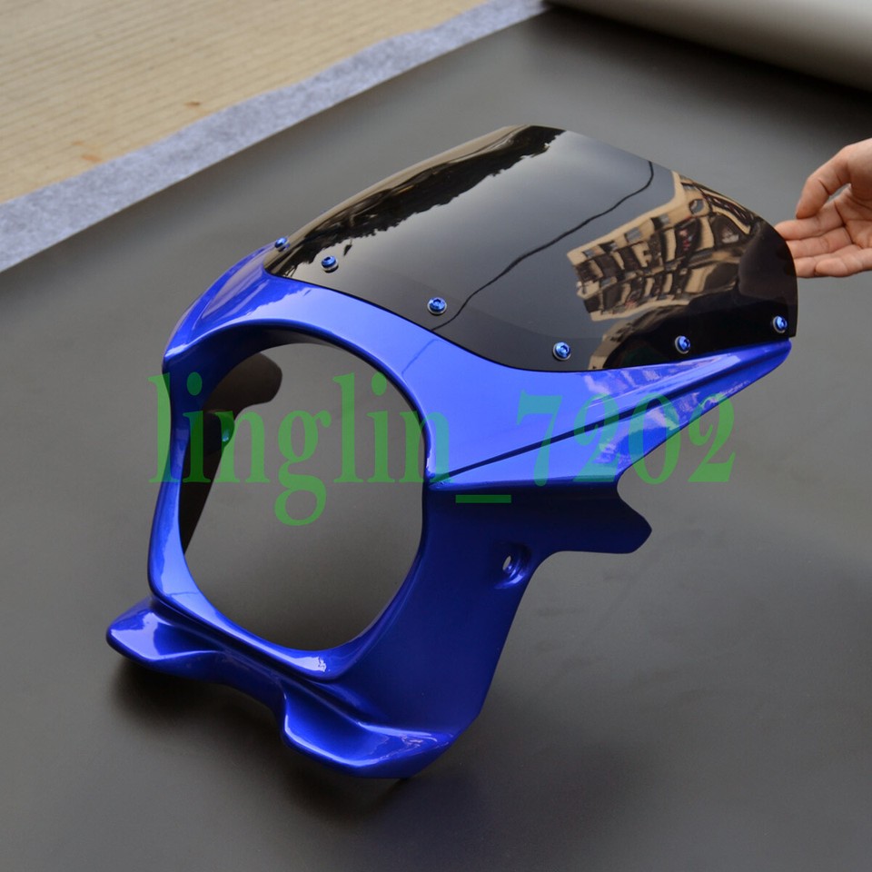 Blue Front Upper Fairing Cowl Windshield Kit For KAWASAKI ER5 ER-5 NEW ...