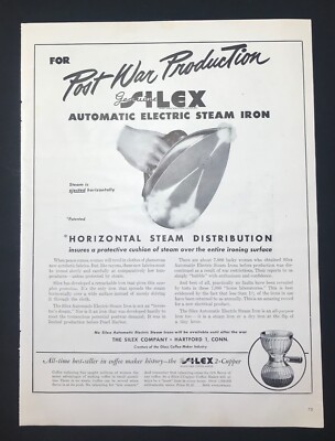 vintage 1943 large size mag print ad WW2 era Americana LIFE Silex Steam ...
