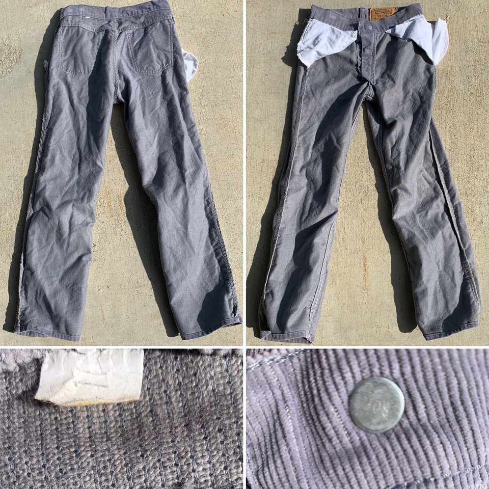 Vintage Levi’s 319 Corduroy Pants 319-1555 Scovill Zipper Kids 10 70s ...