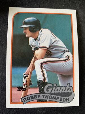 1989 Topps Baseball Card #15 Bobby Thompson San Francisco Giants NM ...