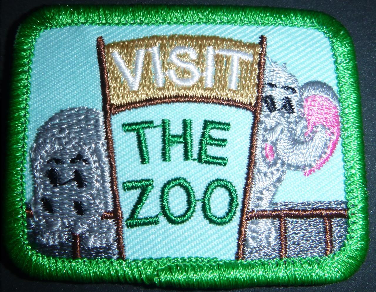 Girl Boy Cub VISIT The ZOO Fun Patches Crests SCOUT GUIDE Trip Tour ...