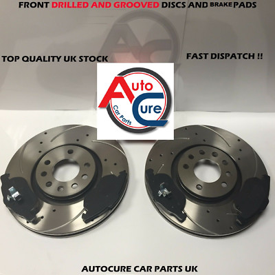 FITS FORD FOCUS ST225 FRONT DRILLED & GROOVED BRAKE DISCS + PADS | eBay UK