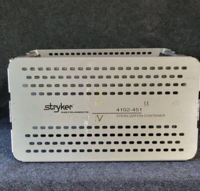 STRYKER 4102-451 STERILIZATION CONTAINER/ CASE WITH INSERT | eBay