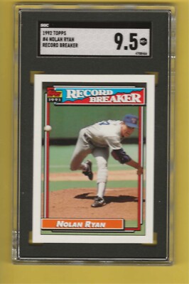1992 Topps Record Breaker #4 Nolan Ryan HOF GRADED SGC 9.5 MINT + | eBay