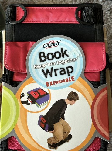 expandable Book Wrap By Case It Black And Red | eBay