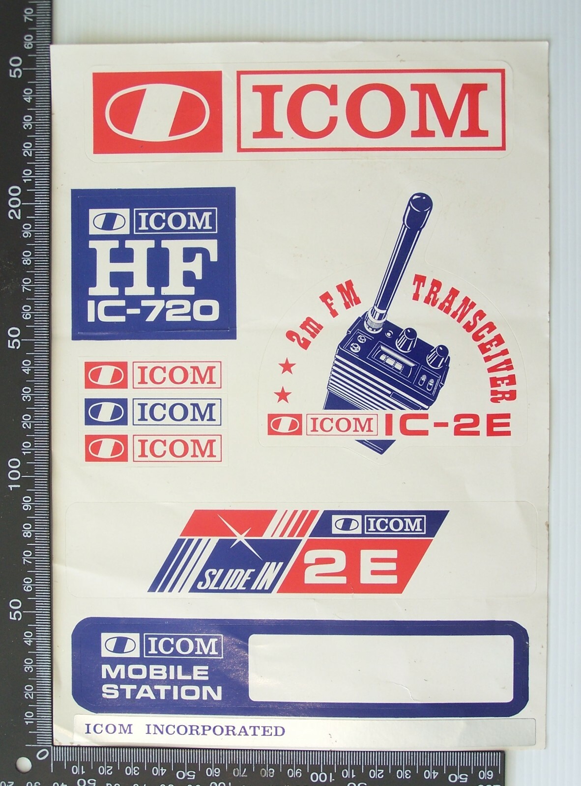 SHEET OF VINTAGE ICOM HAM AMATEUR MOBILE RADIO AUSTRALIA ADVERTISING ...