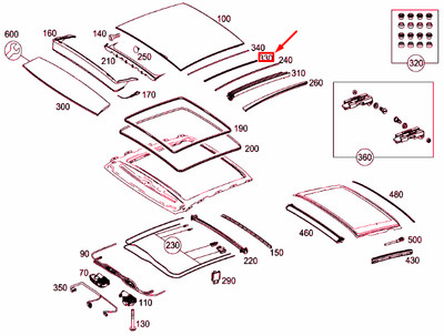 NEW MERCEDES-BENZ GLA X156 SLIDING ROOF GUIDE RAIL A1567810012 OEM | eBay