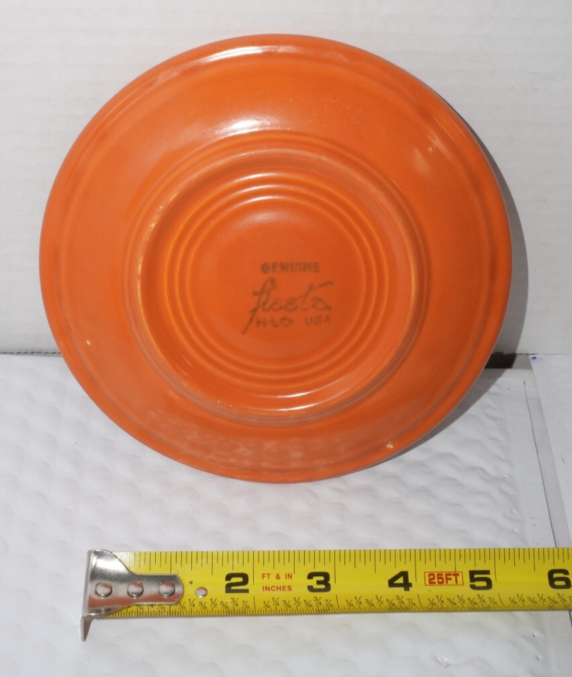 Fiestaware Pre 1973 Radioactive Red 6" Saucer Vintage Fiesta Orange VGC ...