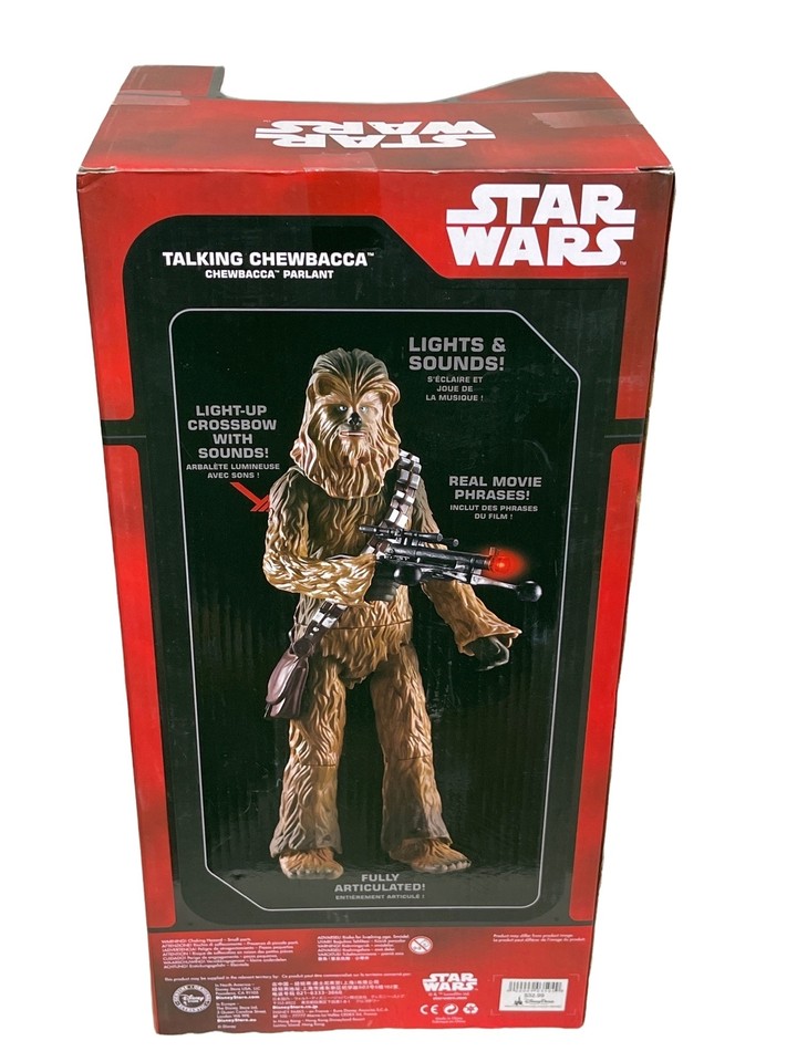 New Disney Star Wars 15.5" Talking Chewbacca Light and Sounds Real ...