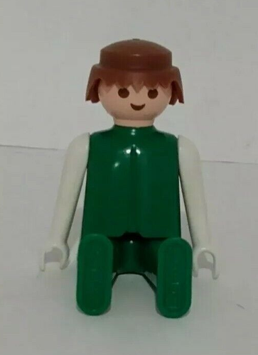 PLAYMOBIL Figure MAN DAD FATHER Brown Hair Green White Geobra 1974 ...