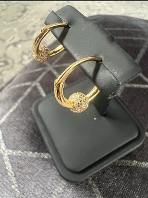 Warren James 18ct Vermeil Silver Hoop Crystals | eBay UK