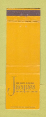 Matchbook Cover - Jacques French Restaurant Chicago IL | eBay