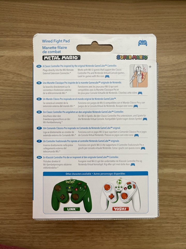 PDP Wired Fight Pad Controller Metal Mario Edition Nintendo Wii U | eBay