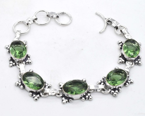 Peridot Gemstone Ethnic Handmade Bracelet Jewelry 18 Gms BN 950 | eBay