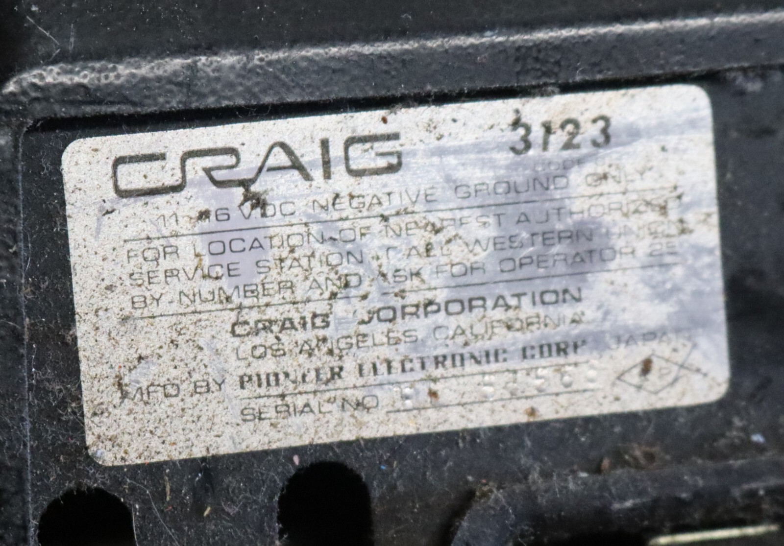 RARE VINTAGE 1970s CRAIG PIONEER MODEL 3123 CAR 8 TRACK PLAYER ...