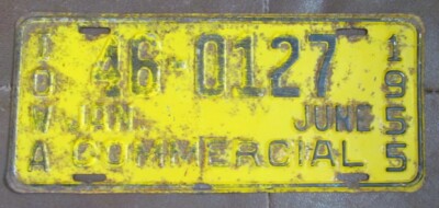 Iowa 1955 HUMBOLDT COUNTY COMMERCIAL License Plate # 46-0127 | eBay