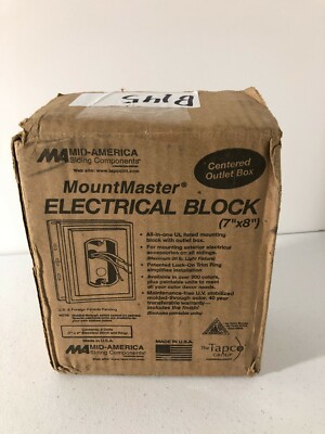Mid-America Mountmaster 7" x 8" Vinyl Electrical Mounting Block Bright ...