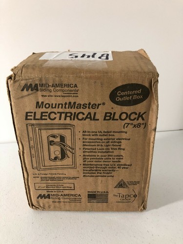 Mid-America Mountmaster 7" x 8" Vinyl Electrical Mounting Block Bright ...