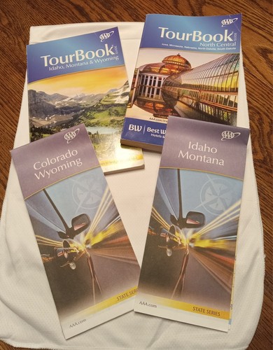 Glacier Yellowstone Maps Books Travel AAA ID MT WY CO Dakotas MN Iowa ...