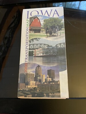 Iowa 2000 transportation Map | eBay